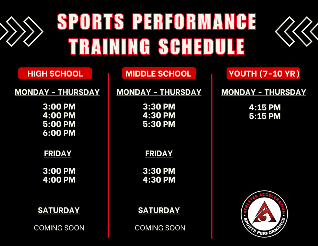 Schedule – Athletes Acceleration North Attleboro